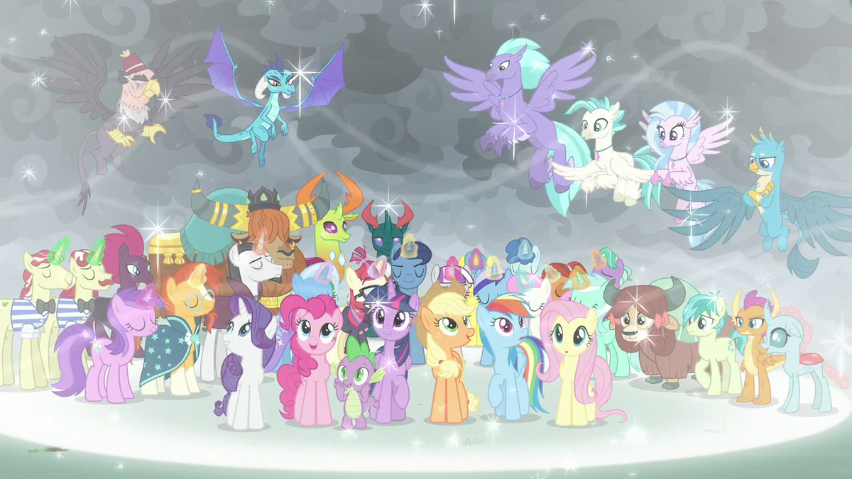 文件:Mane Six and many friends in a magic bubble S9E25.png - 小马中文维基 | MLP ...