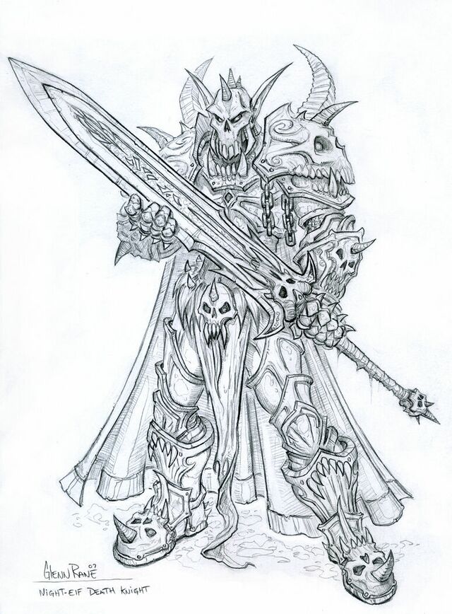 文件:Night elf Death knight by Raneman.jpg - 魔兽世界中文维基，自由编辑的魔兽资料库 - 灰机wiki ...